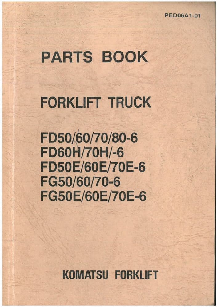 Komatsu Forklift FD50 FD60 FD70 FD80-6 FD60H FD70H-6 FD50E FD60E FD70E ...