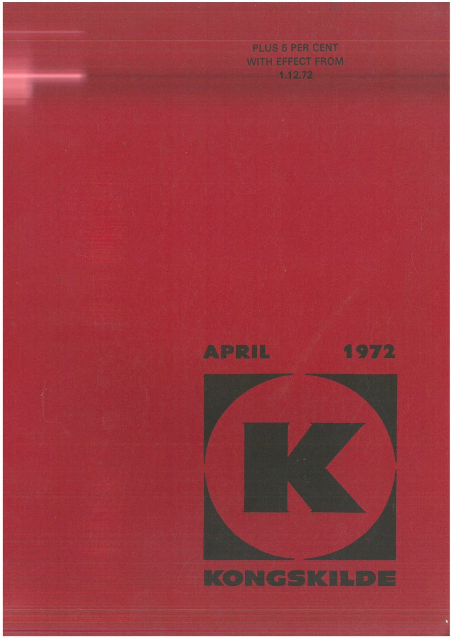 Kongskilde Product Catalogue Brochure - April 1972
