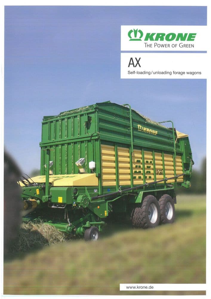 Krone AX Self Loading/Unloading Forage Wagons Brochure