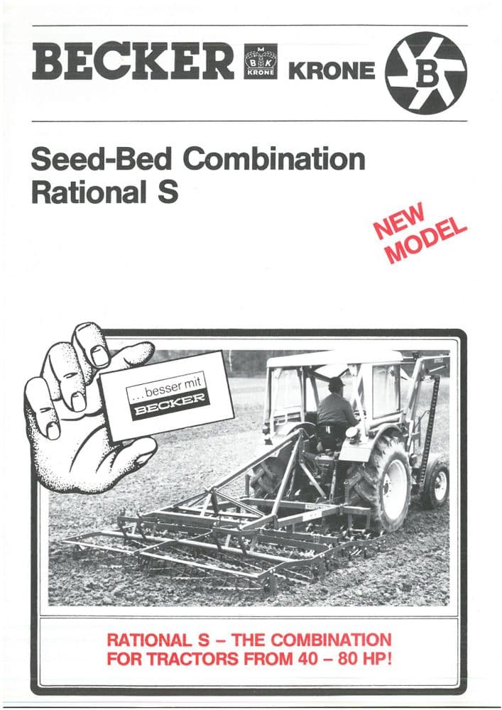 Krone Rotary Harrows Rational S Seed Bed Combination Brochure