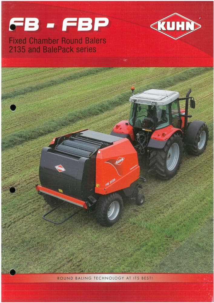 Kuhn Fixed Chamber Round Balers 2135 & BalePack Series Brochure