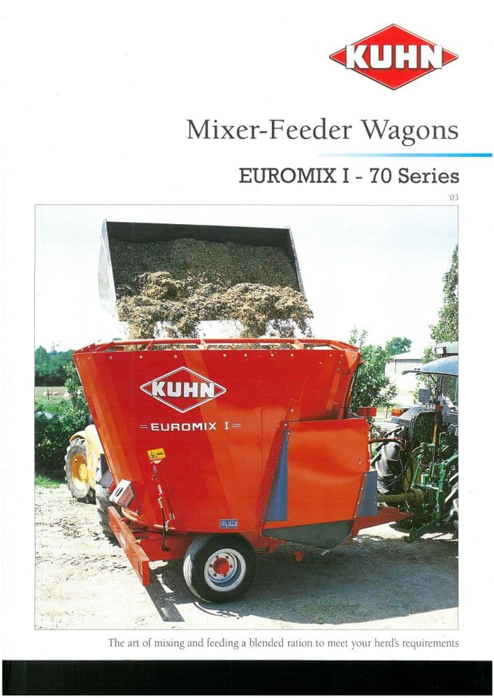 Kuhn Mixer Feeder Wagons Euromix 1 - 70 Series Brochure