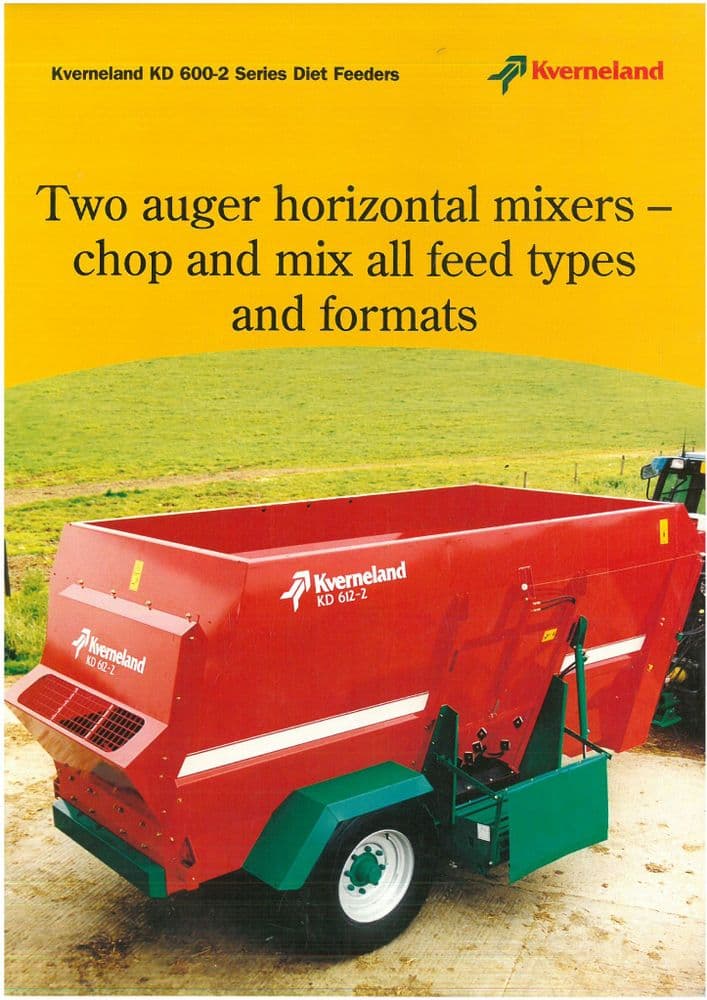 Kverneland KD 600-2 Series Diet Feeders Brochure - Auger
