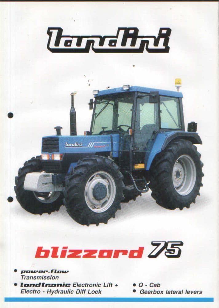 Landini Tractor Blizzard 75 Brochure
