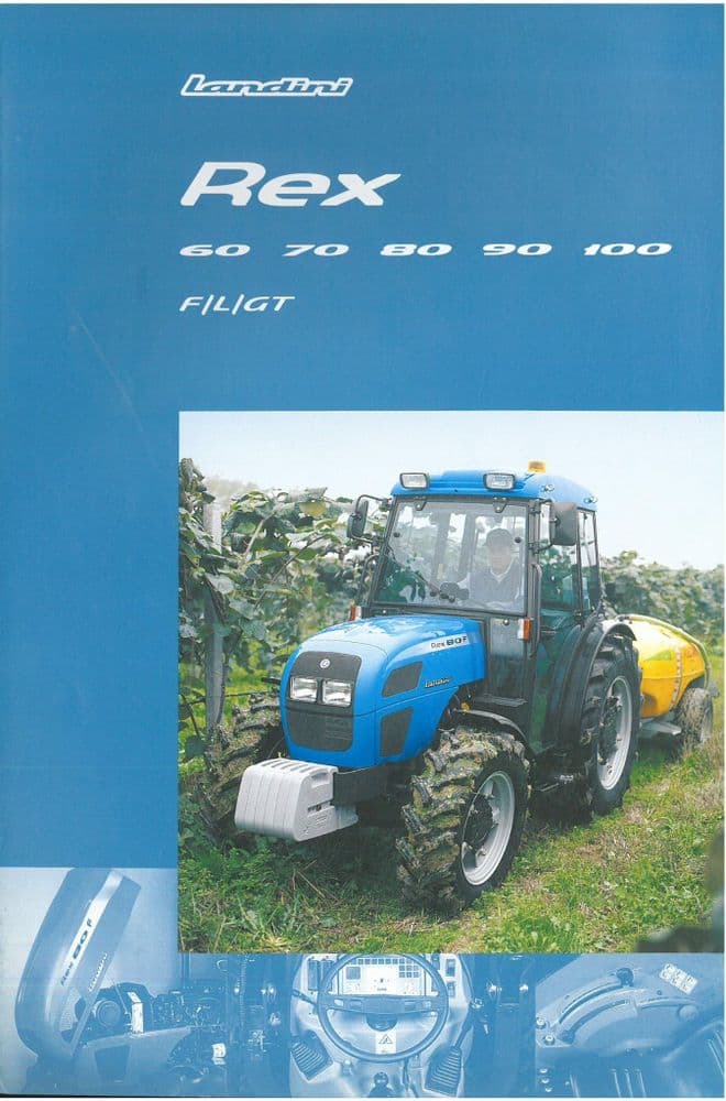 Landini Tractor Rex 60 70 80 90 100 F/L/GT Brochure