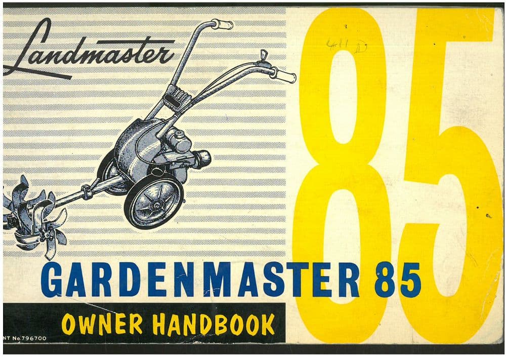 Landmaster Gardenmaster 85 Operators Manual with Parts List