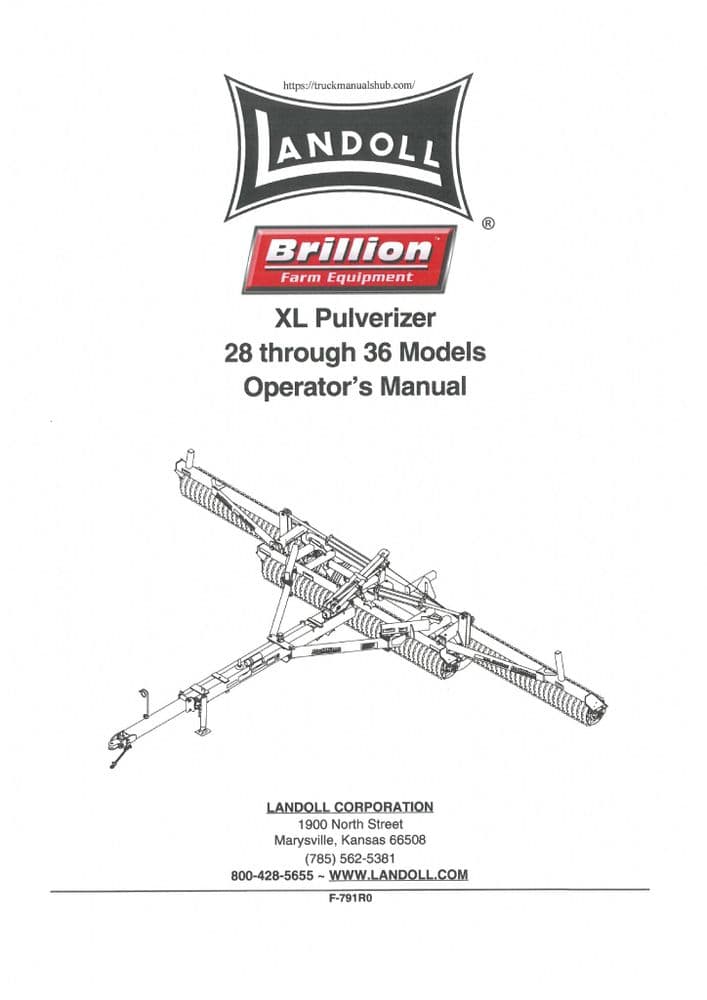 Landoll Mulcher Pulverizer XL 28 30 32 34 36 Operators Manual
