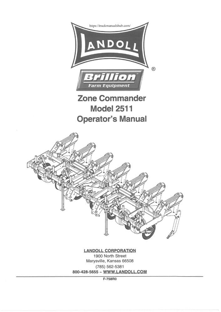 Landoll Zone Commander Plough Model 2511 Operators Manual