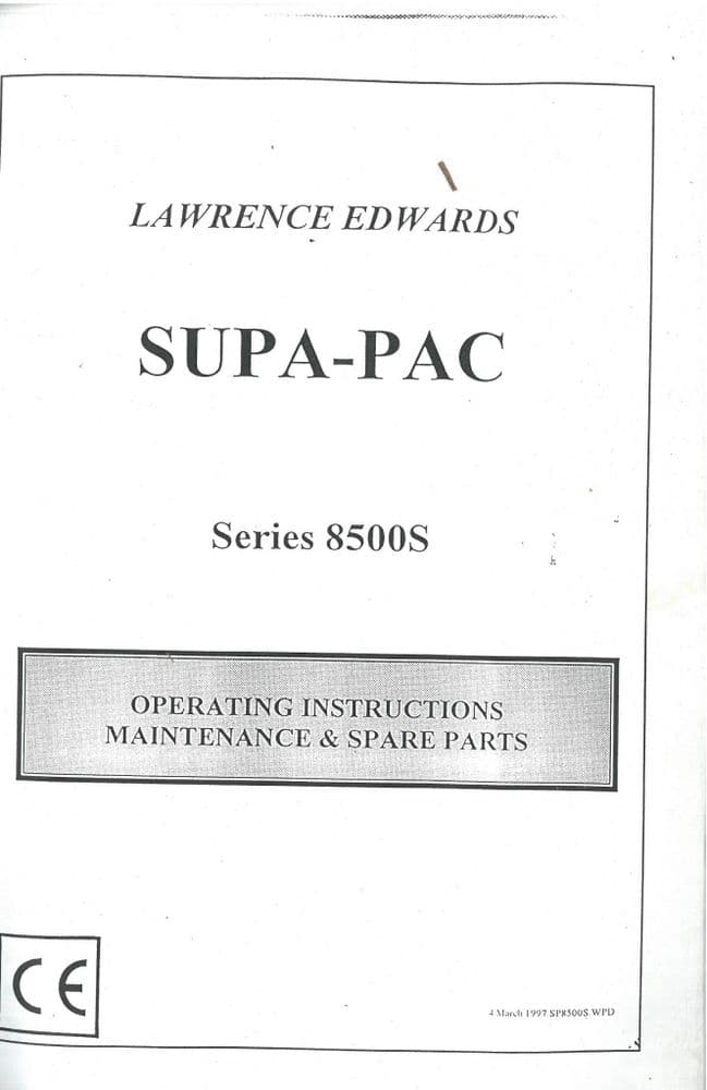 Lawrence Edwards Supa-Pac Series 8500S Bale Wrapper Operators Manual ...