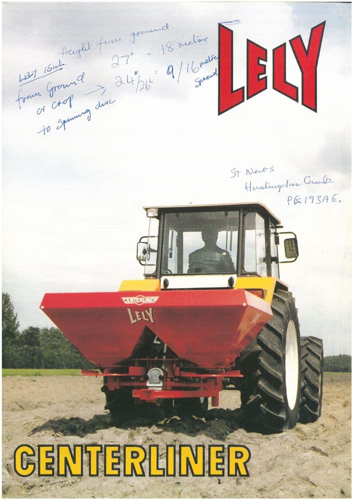 Lely Centerliner Fertiliser Spreader Broadcaster Brochure