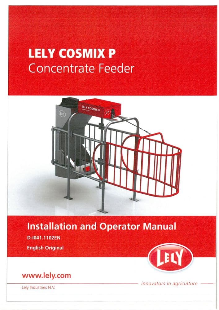 Lely Cosmix P Concentrate Feeder Operators Manual