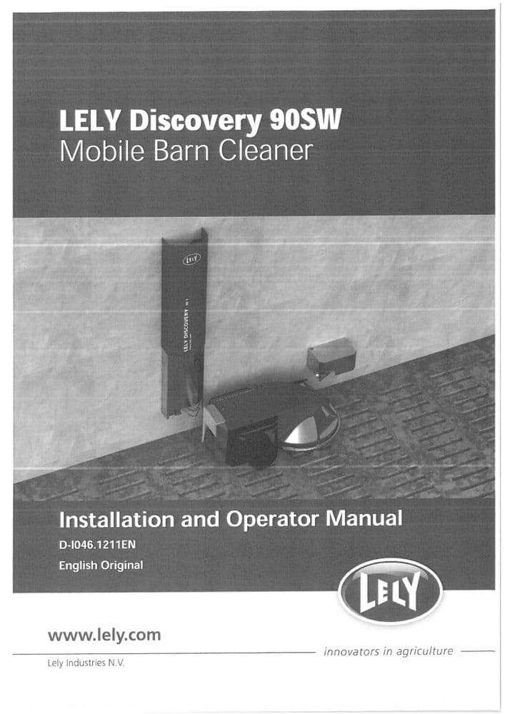 Lely Discovery Barn Cleaner Operators Manual