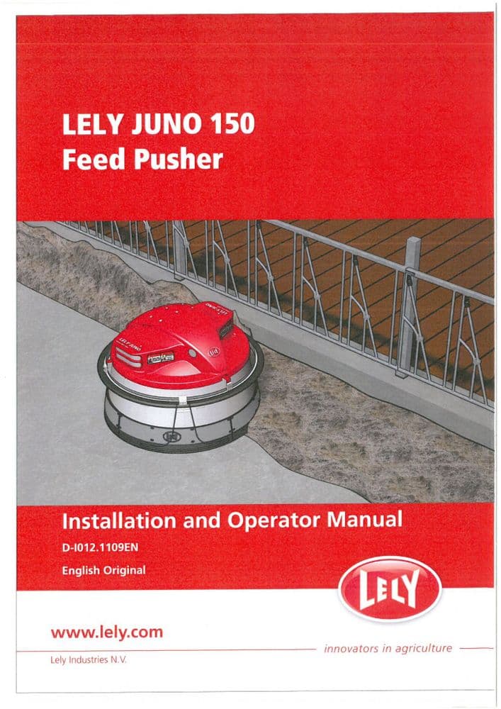 Lely Feed Pusher Juno 150 Operators Manual
