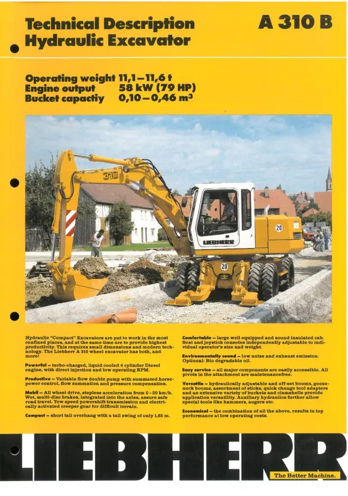 Liebherr Excavator A310B Brochure