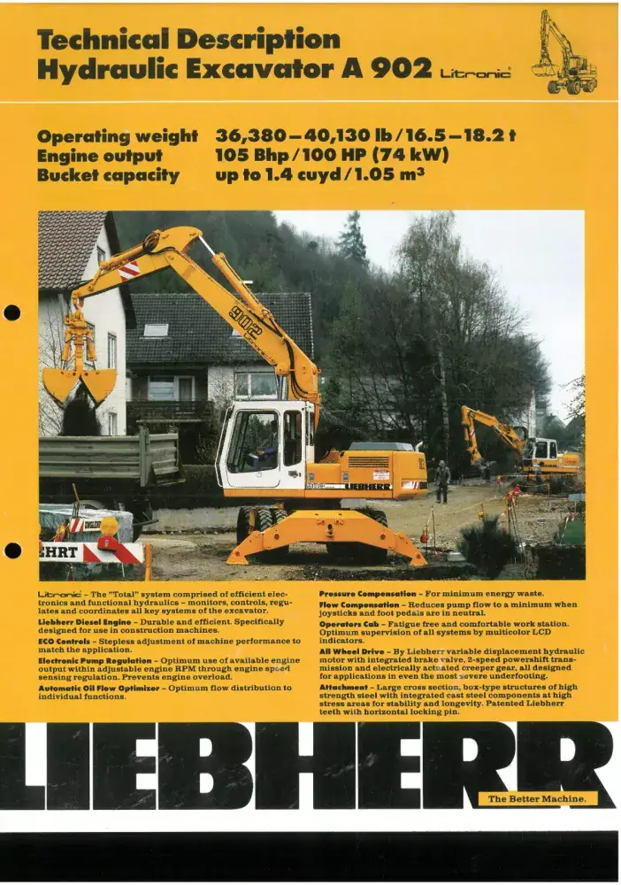 Liebherr Excavator A902 Brochure