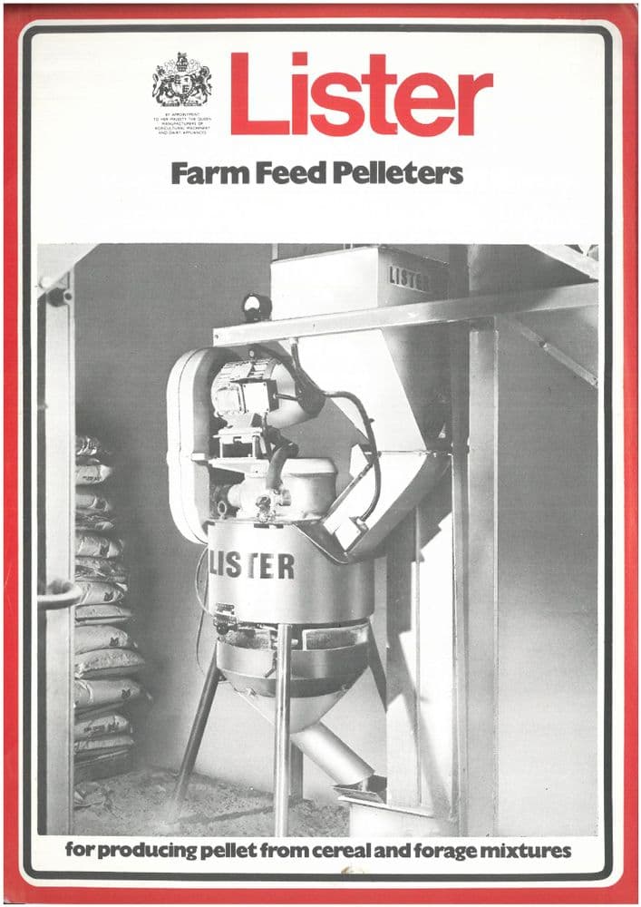 Lister Farm Feed Pelleters - 5hp 71/2hp 10hp 25hp Brochure