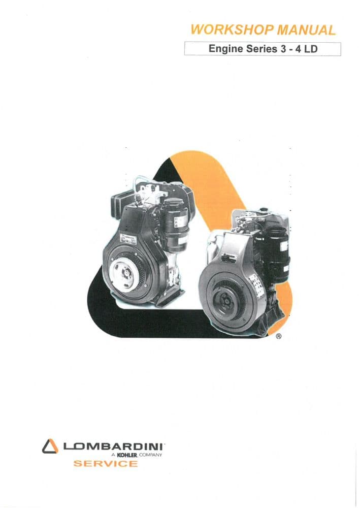 Lombardini Diesel Engine Series 3 - 4 LD Workshop Service Manual 3LD 4LD
