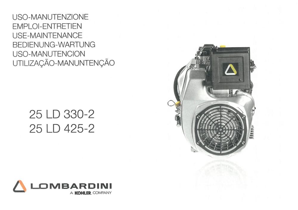 Lombardini Engine 25LD330-2 25LD425-2 Operators Manual