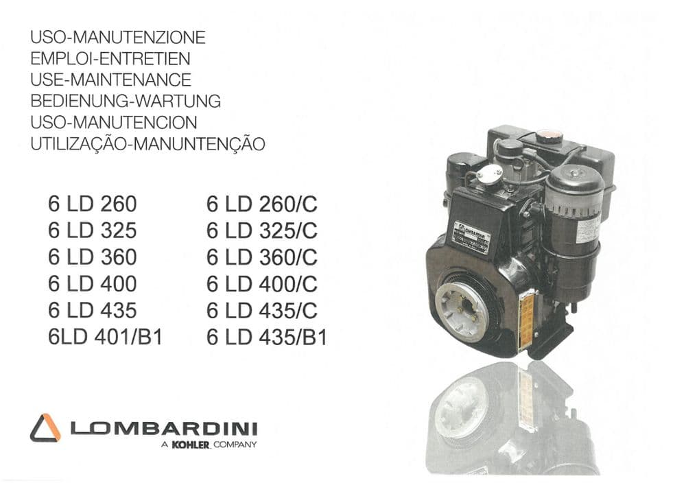 Lombardini Engine 6LD260C 6LD325C 6LD360C 6LD400C 6LD435C 6LD435B1 ...