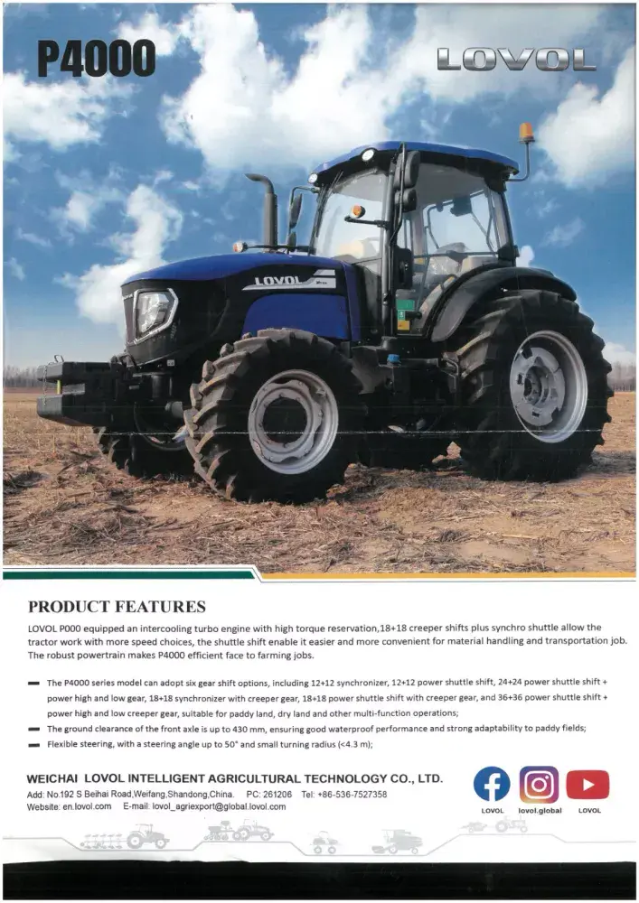 Lovol Tractor P4000 Brochure
