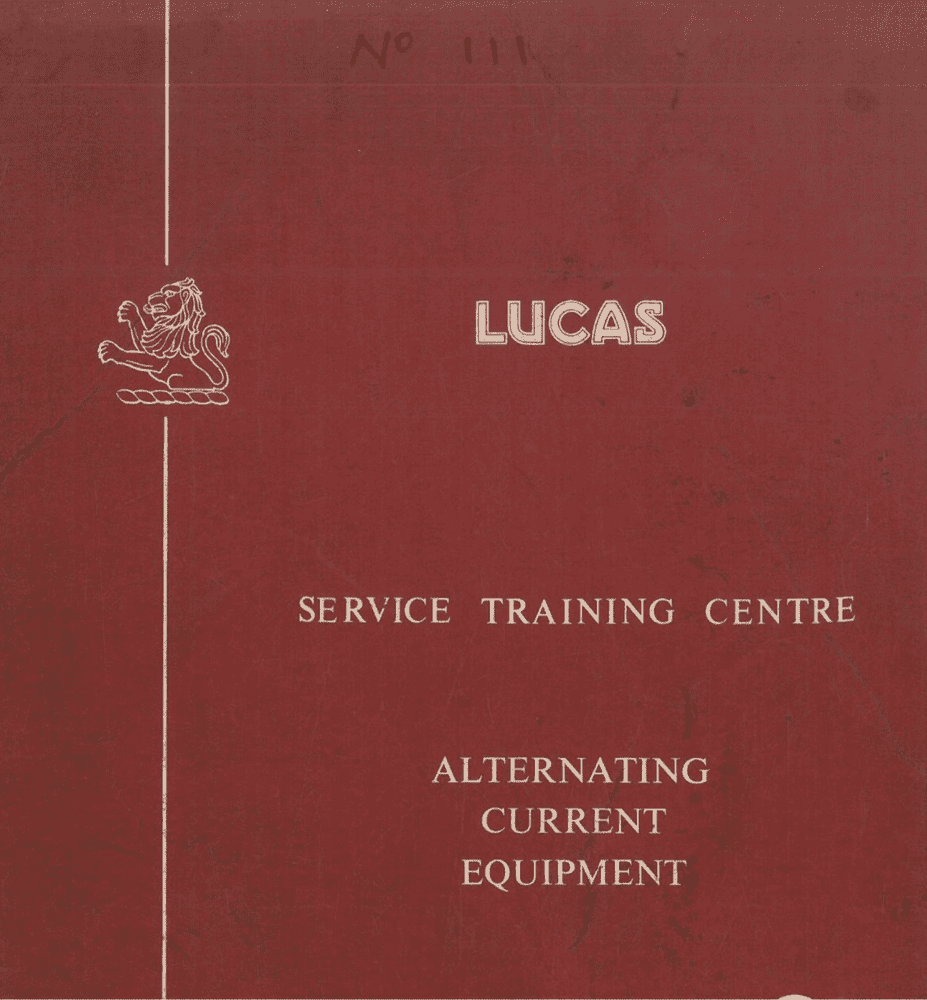 Lucas Alternating Current Equipment Service Manual