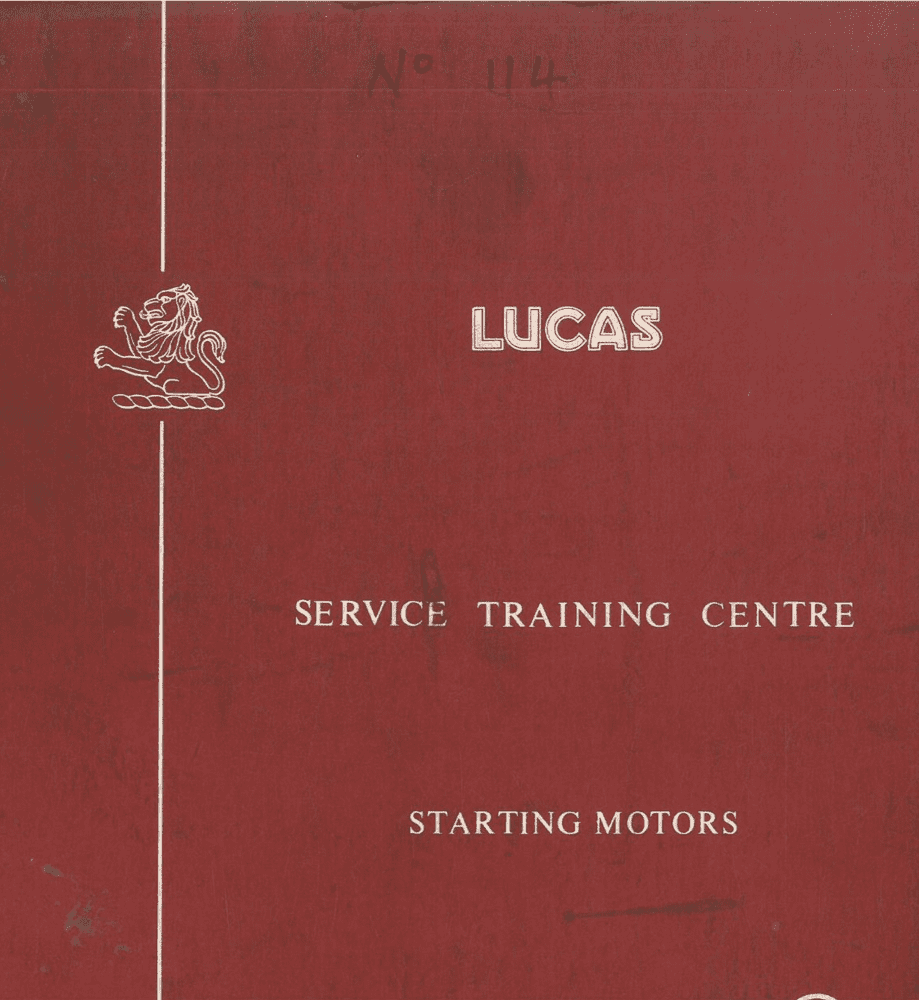 Lucas Starting Motors Service Manual