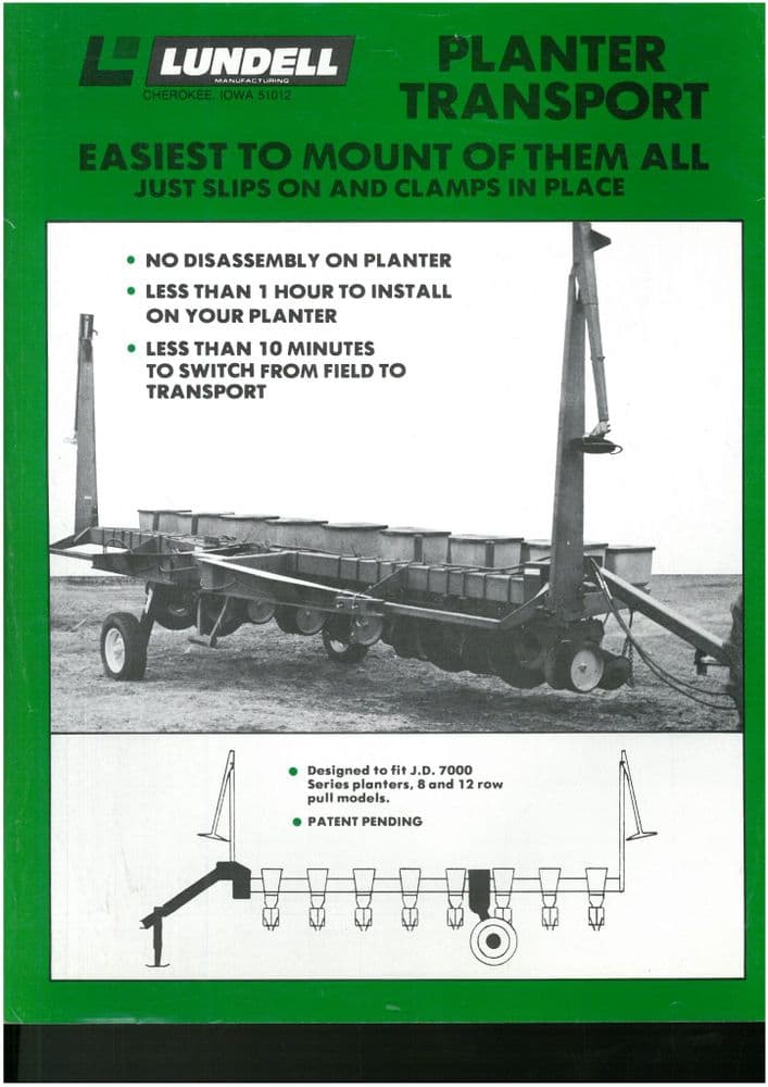 Lundell Planter Transport Brochure