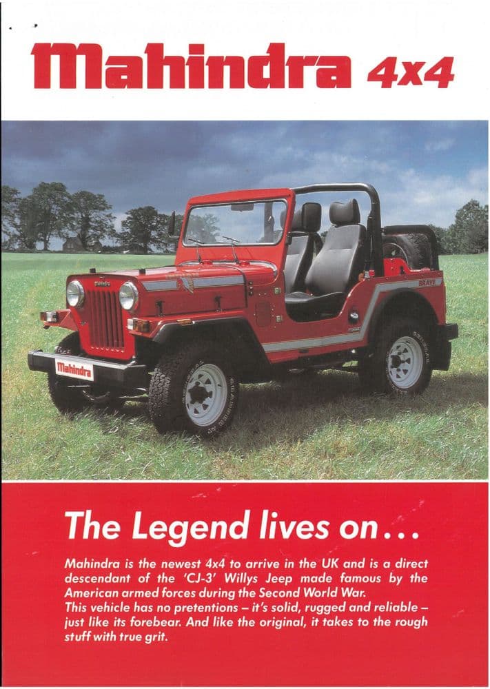 Mahindra 4x4 Jeep Brochure