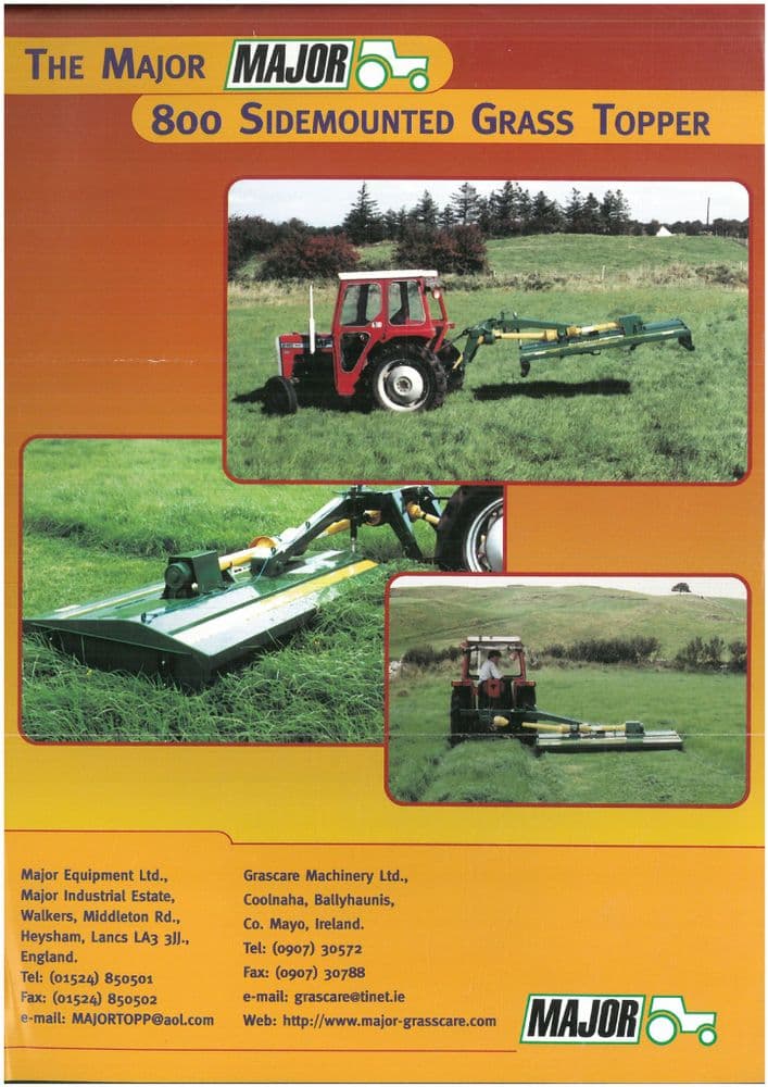 Major 800 Sidemounted Grass Topper Brochure