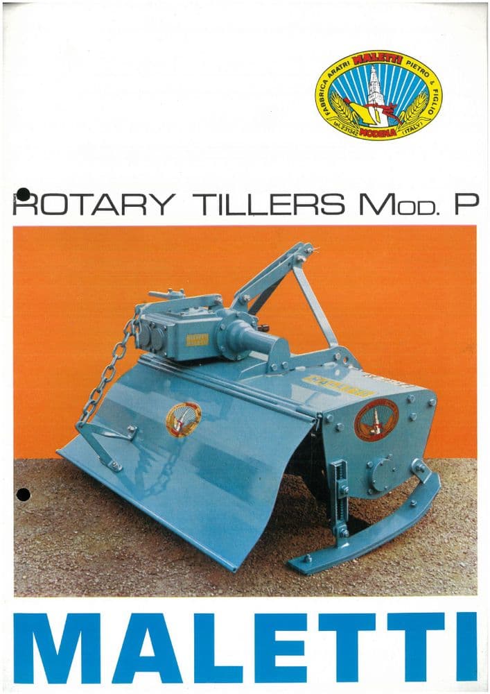 Maletti Rotary Tillers Model - P PCV3 Brochure