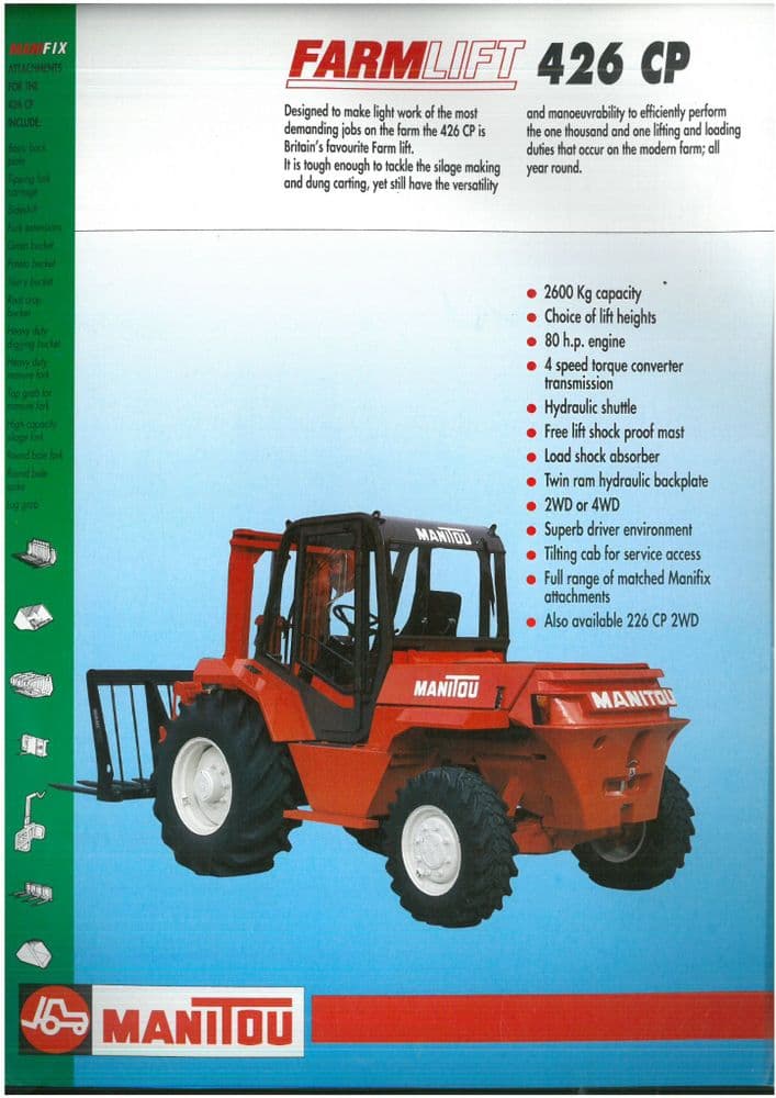 Manitou Fork Lift 426 CP Brochure
