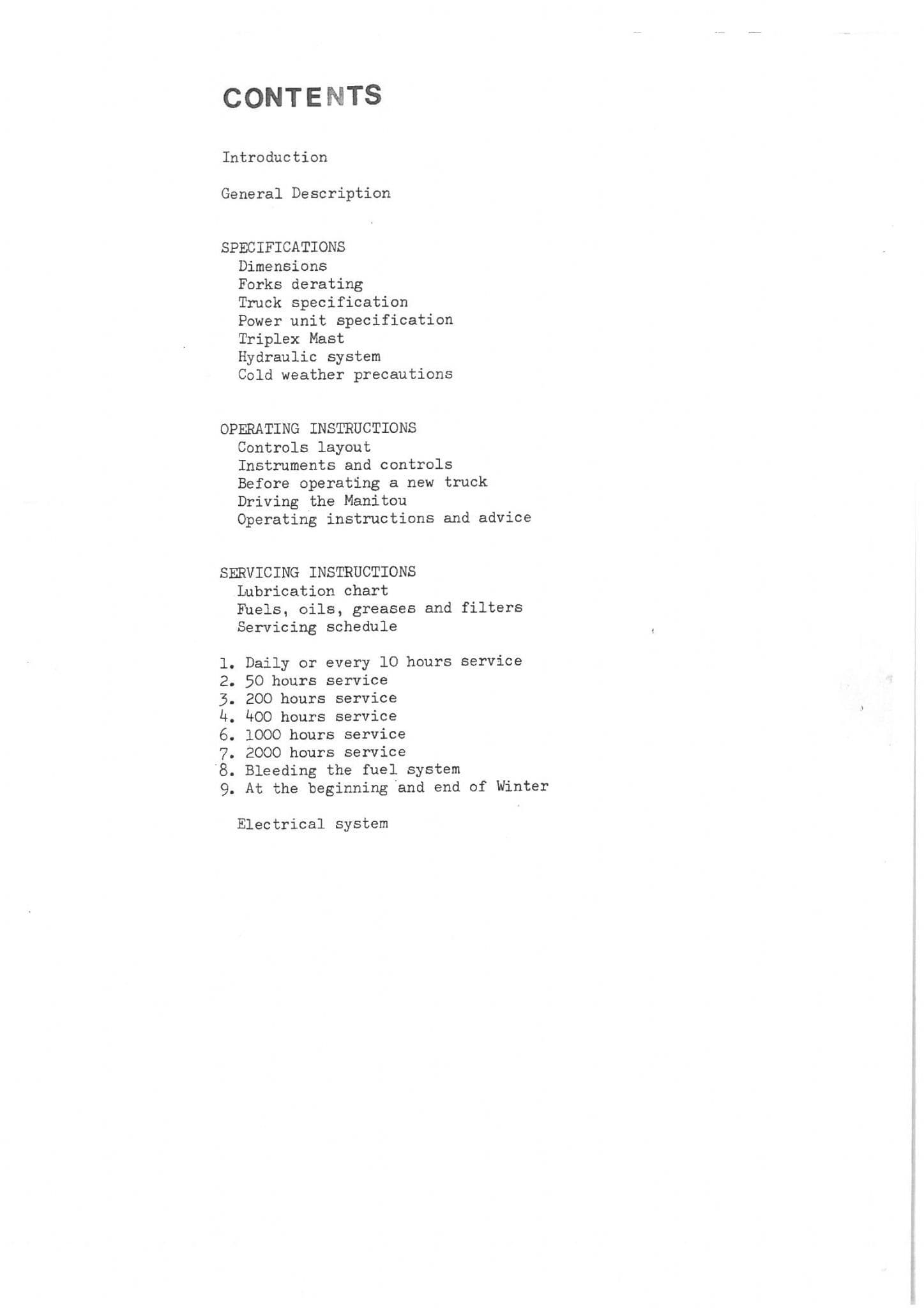 Manitou Forklift MB25P Operators and Basic Workshop Service Manual - MB ...