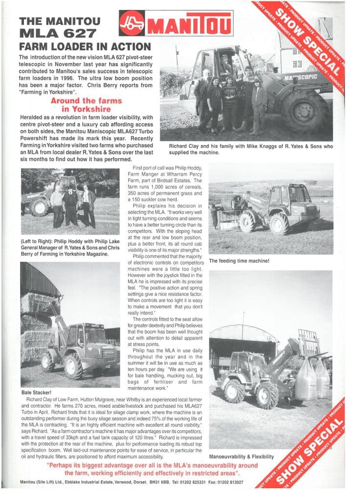 Manitou MLA 627 Farm Loader in Action Brochure
