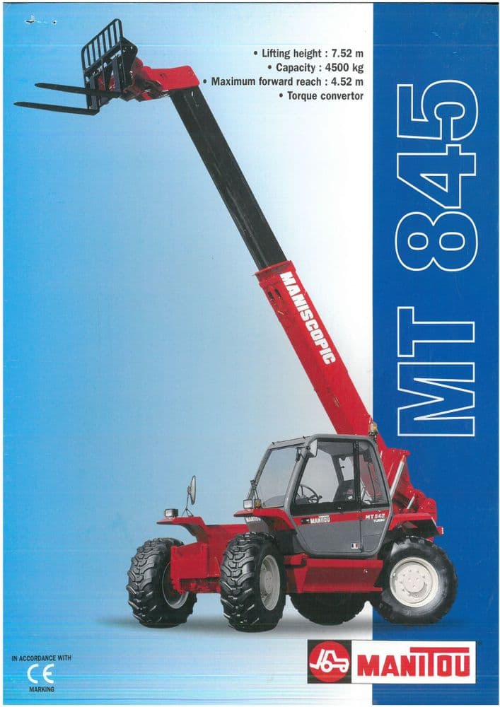 Manitou Telehandler MT 845 Brochure - MT845
