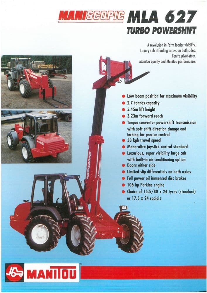 Manitou Telescopic Handler MLA 627 Turbo Powershift Brochure - MLA627