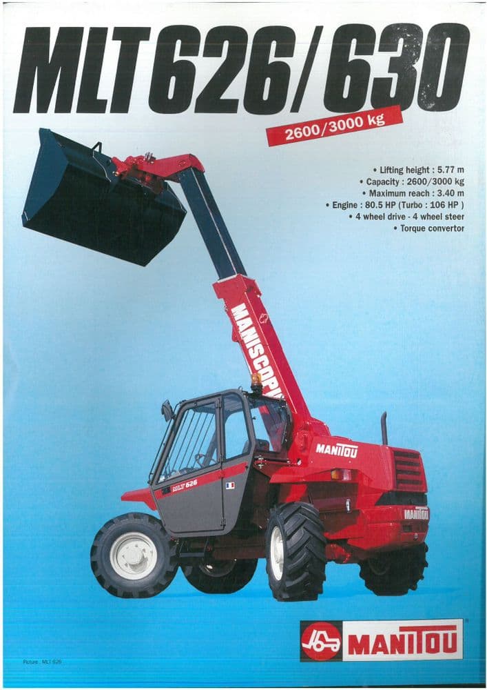 Manitou Telescopic Handler MLT626/630 Brochure - MLT 626 630