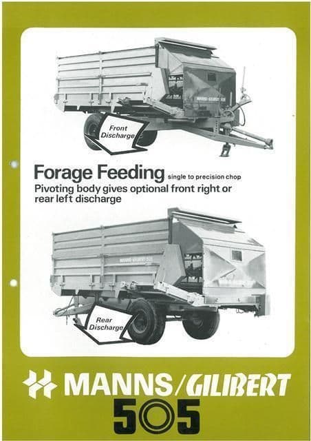 Manns Gilbert 505 Feeder Wagon Brochure