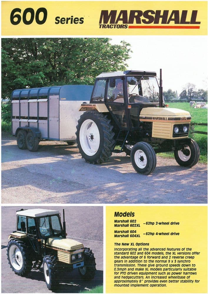 Marshall Tractor 602 602XL 604 604XL Brochure - XL