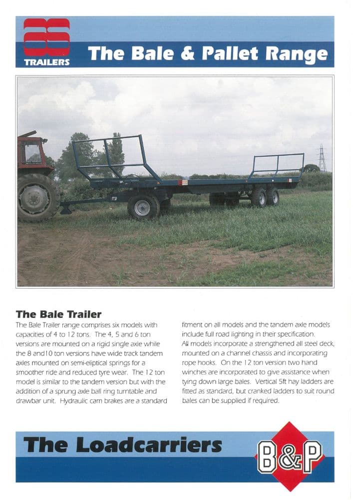 Marston Trailers Bale & Pallet Range Brochure