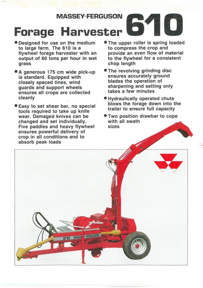 Massey Ferguson Forage Harvester MF610 Brochure - MF 610