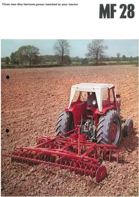 Massey Ferguson MF 28 Disc Harrows Brochure - MF28 As Modelled By MF178 ...