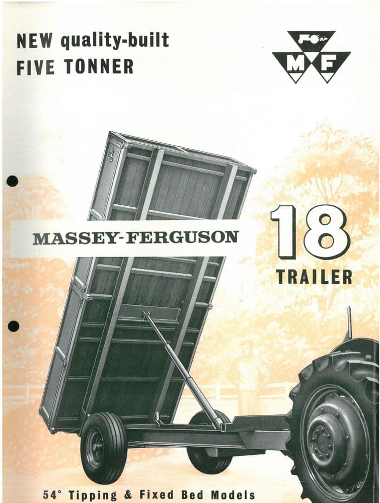 Massey Ferguson MF18 Trailer Five Tonner Brochure - MF 18