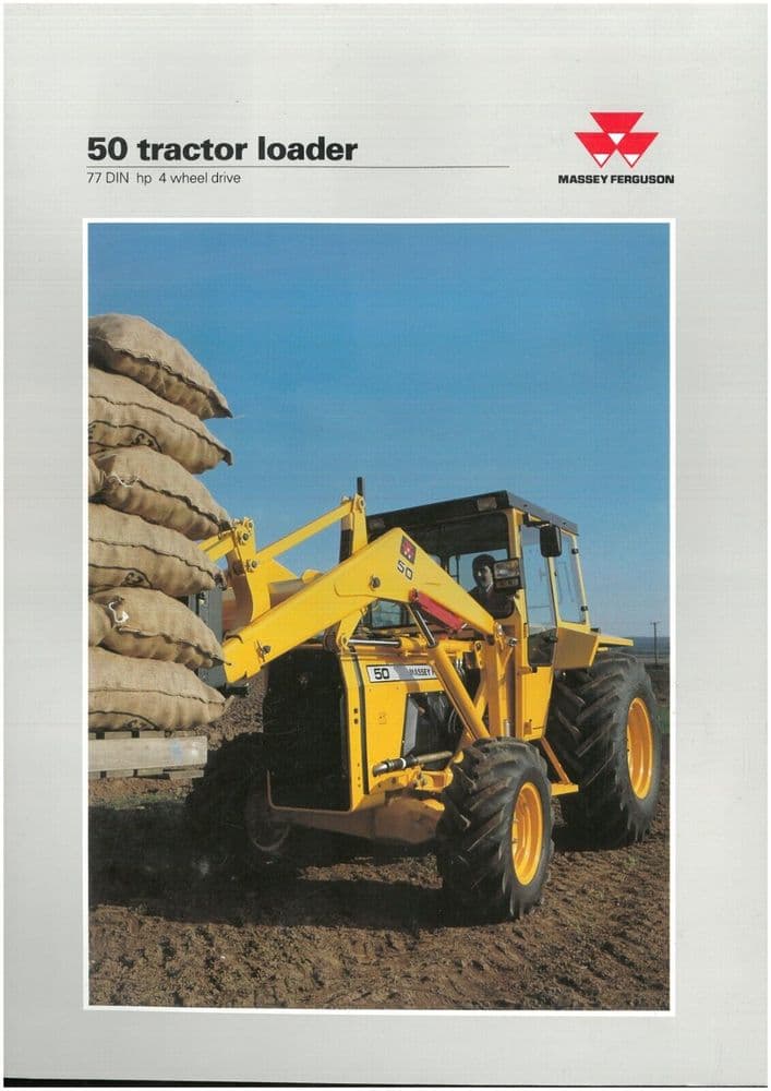Massey Ferguson MF50 Digger Tractor Loader Backhoe Brochure - MF 50