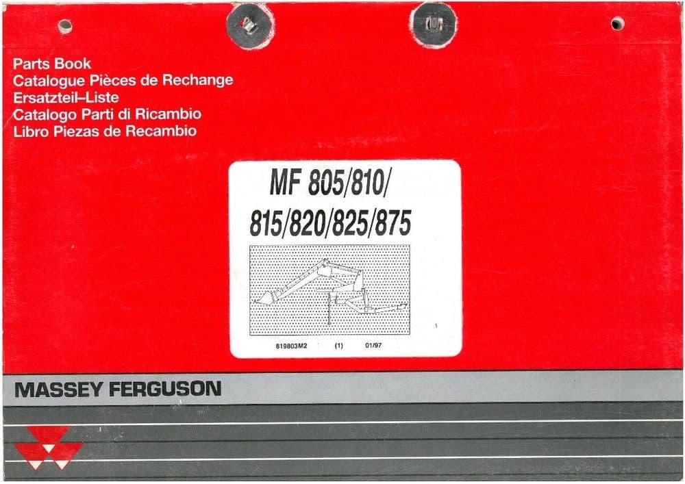 Massey Ferguson MF800 Series Loader Parts Manual - 805 810 815 820 825 875