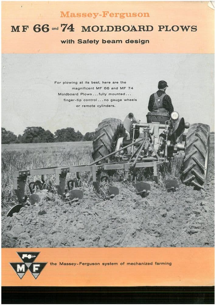 Massey Ferguson Moldboard Plow MF66 & MF74 Product Information Brochure