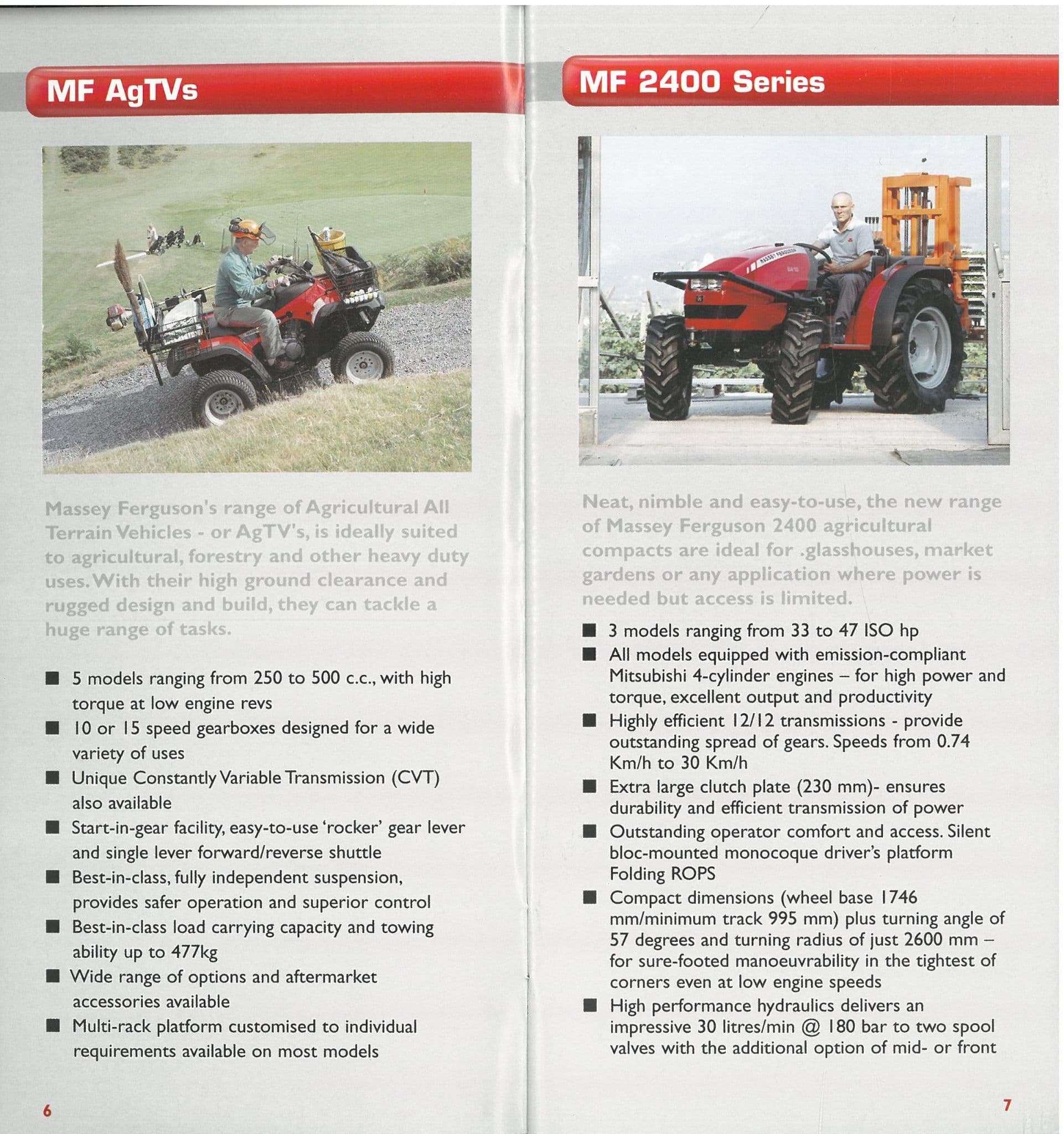 Massey Ferguson Pocket Range Catalogue Tractor Baler Combine Brochure