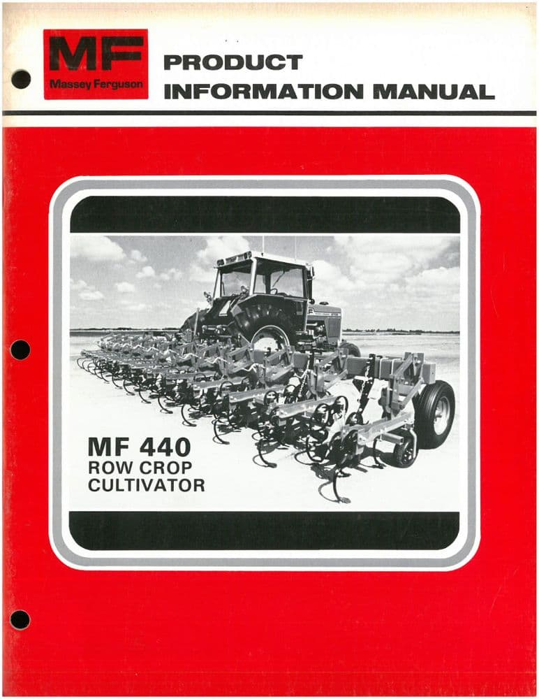 Massey Ferguson Row Crop Cultivator MF440 Product Information Manual ...