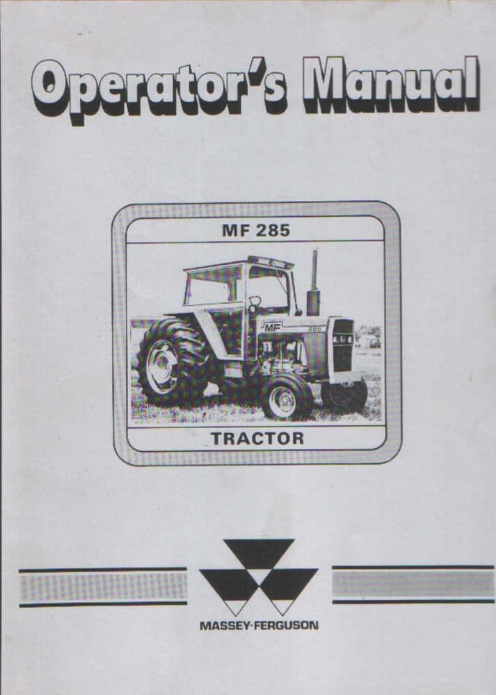 Massey Ferguson Tractor MF 285 Operators Manual MF285
