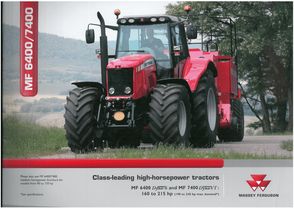 Massey Ferguson Tractor MF 6400/7400 Brochure - MF 6485 6490 6495 6495 ...