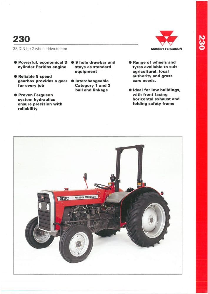 Massey Ferguson Tractor MF230 Brochure -- MF 230